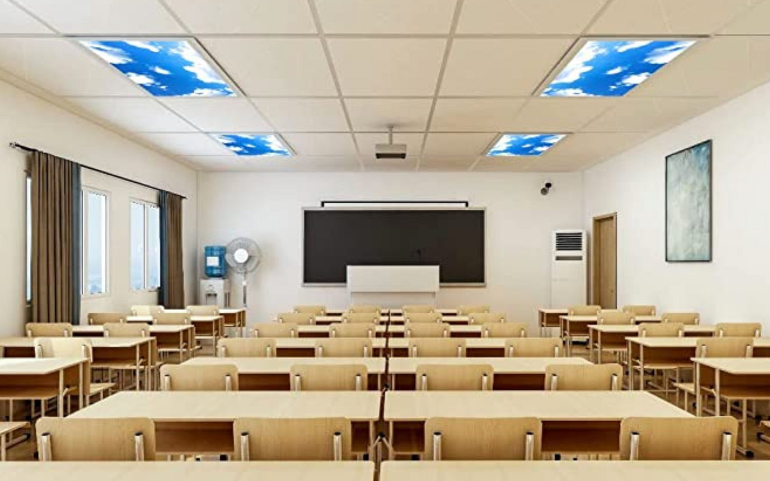 Magnetic Light Covers - Fluorescent light covers for classrooms