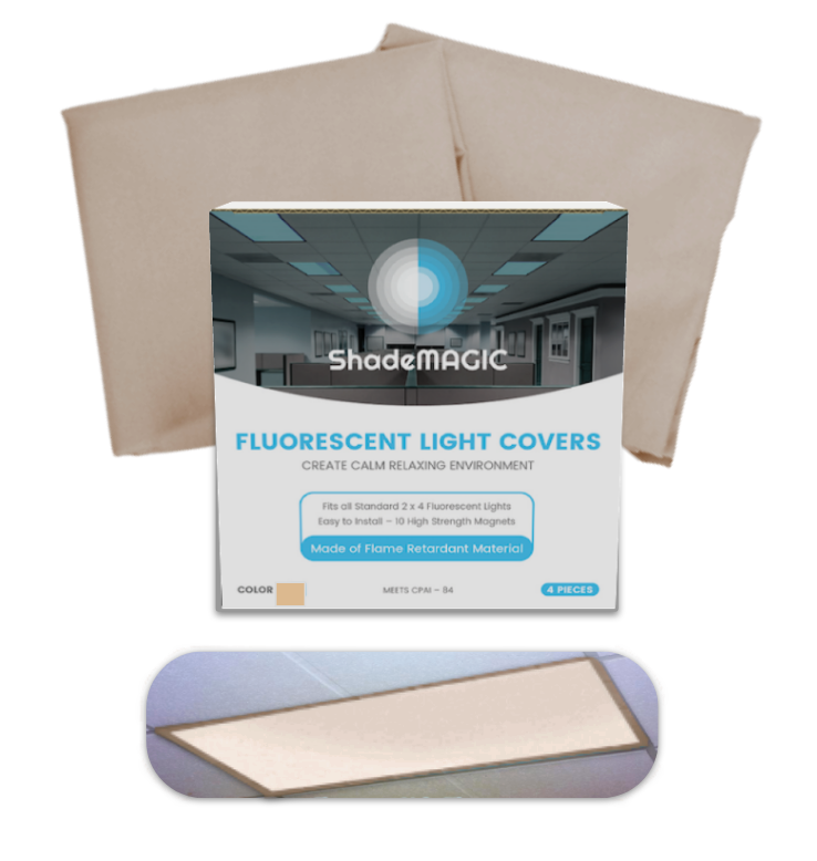 ShadeMAGIC Fluorescent Light Covers | "Beige" Version – Shade Magic Covers